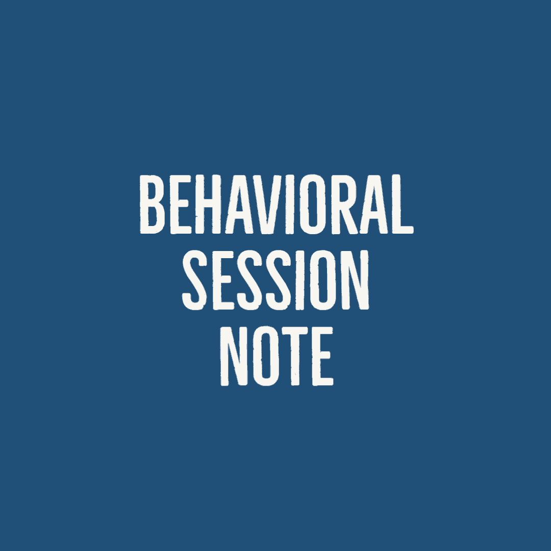 Behavioral Session Note Course Card – Better Living Center for ...